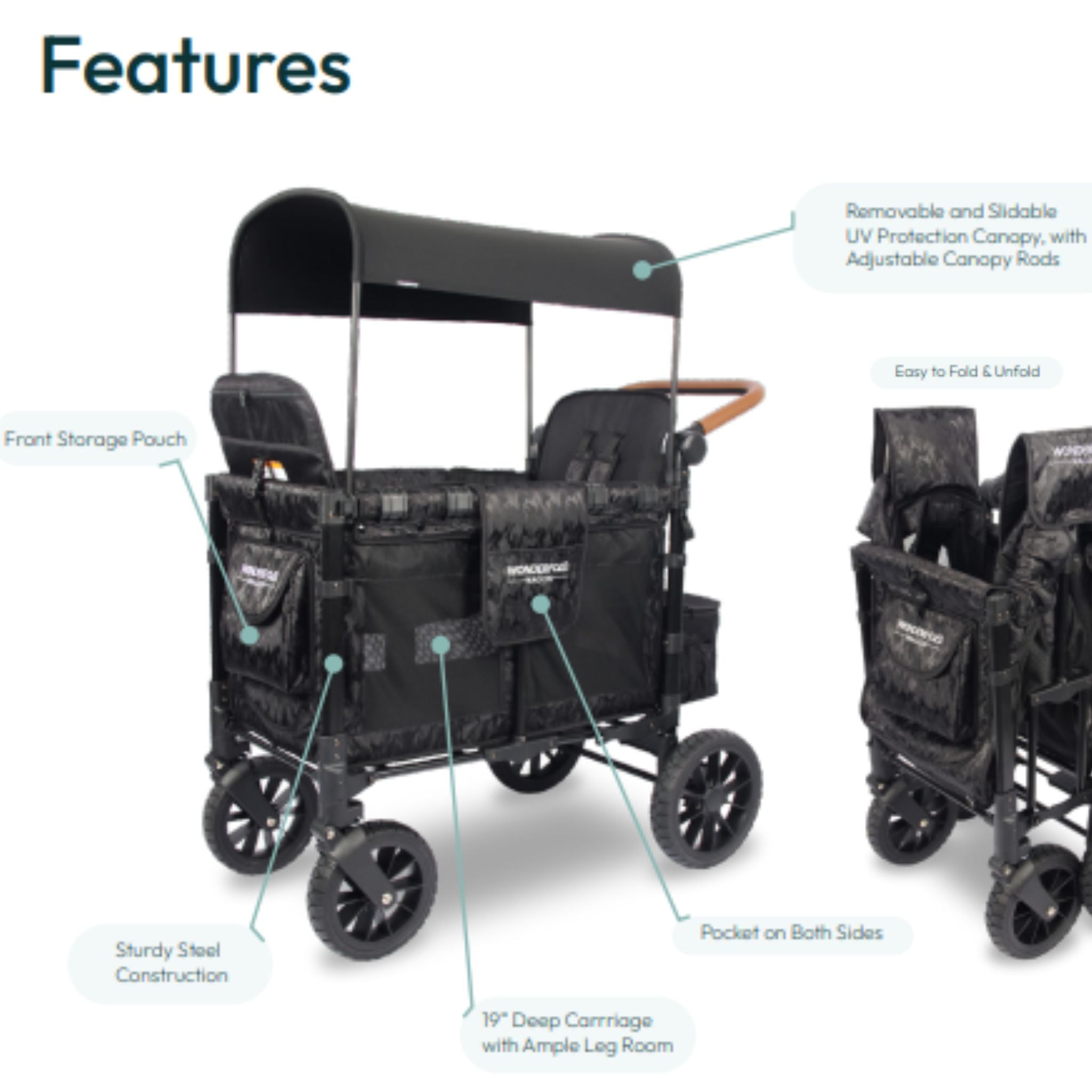WonderFold Wagon Australia | 2 Seater Luxe Wagon | Pram Wagon – Pragon