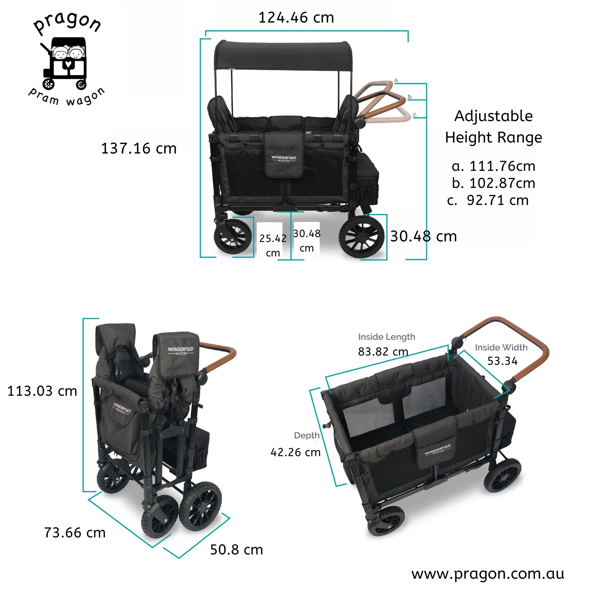 Wonderfold Wagon Australia | 4 Seater Luxe Wagon | Pram Wagon – Pragon